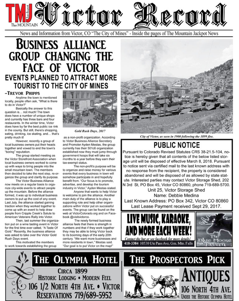 The Victor Record | The Mountain Jackpot News